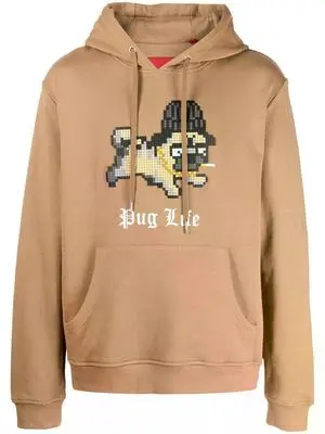 MOSTLY HEARD RARELY SEEN 8-BIT Pug Life Pullover Hoodie - Brown