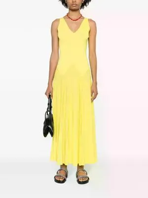 TWINSET Knitted Pleated Maxi Dress