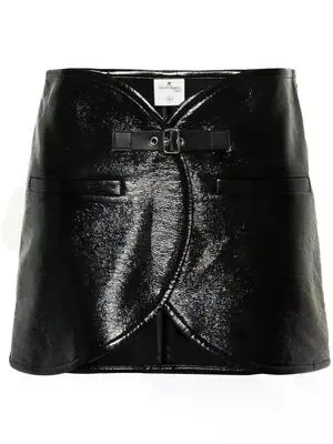 COURREGES Ellipse Vinyl Mini Skirt