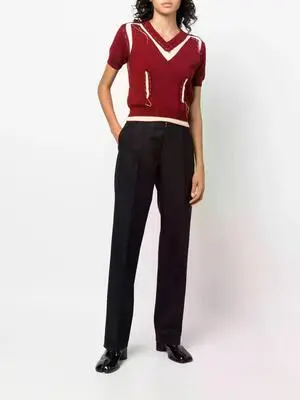 MAISON MARGIELA Herringbone-pattern Wool Trousers