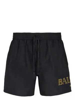 Balmain Logo-embroidered Swim Shorts - Blue