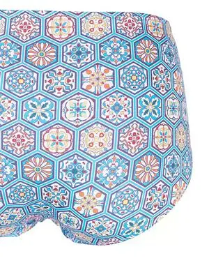 Solid & Striped Geometric Bikini Bottoms