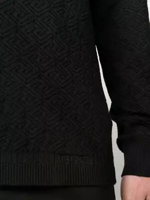 Versace La Greca Cotton-silk Jumper
