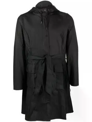 Rains Curve Waterproof Coat - Black