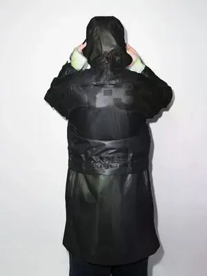 Y3 Hooded Midi Raincoat