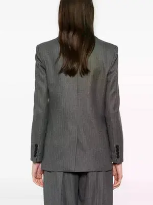 DRHOPE Pinstriped Twill Blazer