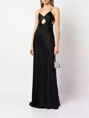 Michelle Mason Cut-out Detail Gown - Black