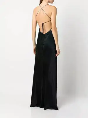 Michelle Mason Cut-out Detail Gown - Black