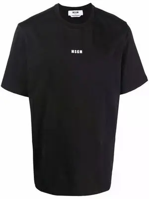 MSGM Logo-print Cotton T-shirt - Black
