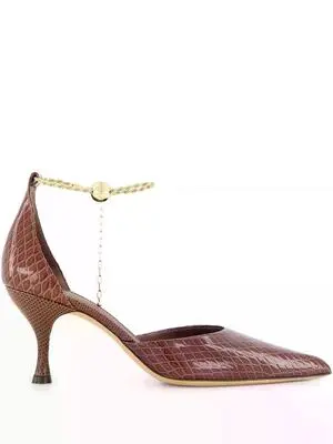 FERRAGAMO 70mm Dana Pumps - Red