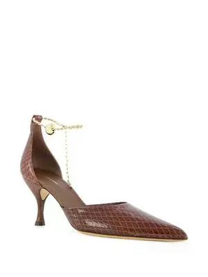 FERRAGAMO 70mm Dana Pumps - Red