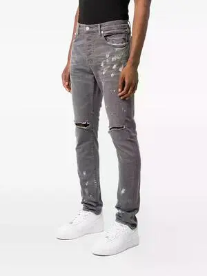 PURPLE BRAND Worn Knee Slit Denim