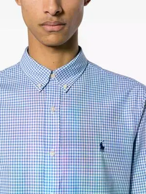 Polo Ralph Lauren Gingham-check Long-sleeve Shirt - Blue