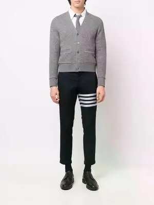 Thom Browne Waffle-knit Cashmere Cardigan