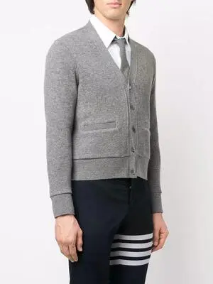 Thom Browne Waffle-knit Cashmere Cardigan