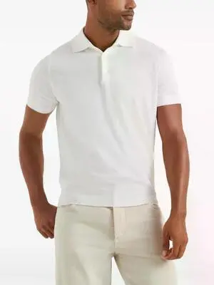 Brunello Cucinelli Short-sleeve Cotton Polo Shirt - White