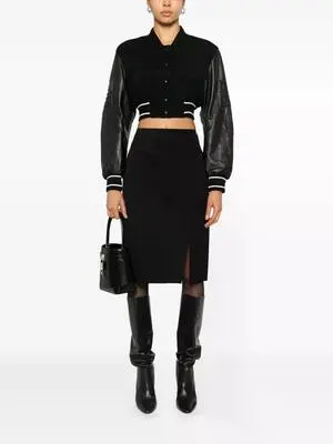 Givenchy Cropped Wool-blend Bomber Jacket