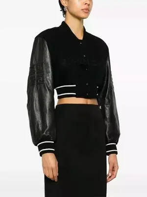 Givenchy Cropped Wool-blend Bomber Jacket