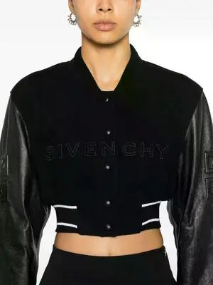 Givenchy Cropped Wool-blend Bomber Jacket