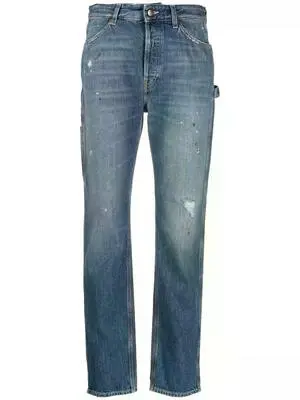WASHINGTON DEE-CEE Ripped-detail Straight-leg Jeans