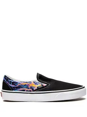 VANS Classic Slip-On Electric Flames Sneakers Black