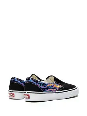 VANS Classic Slip-on Electric Flames Sneakers - Black