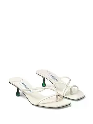 JIMMY CHOO Etana 50mm Strappy Leather Mules