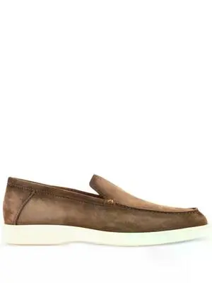 Santoni Suede Slip-on Loafers