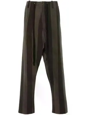 UMA WANG Striped Virgin Wool Trousers