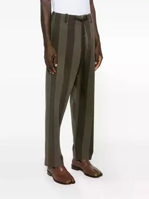UMA WANG Striped Virgin Wool Trousers