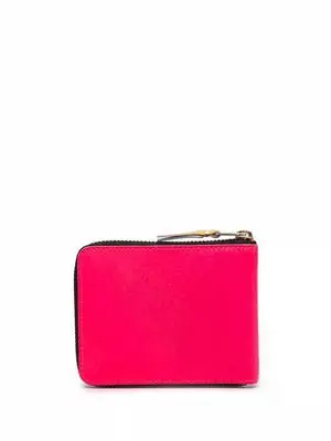 Comme Des Garçons Colour-block Leather Wallet - Pink