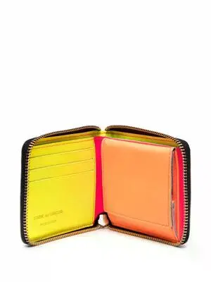 Comme Des Garçons Colour-block Leather Wallet - Pink