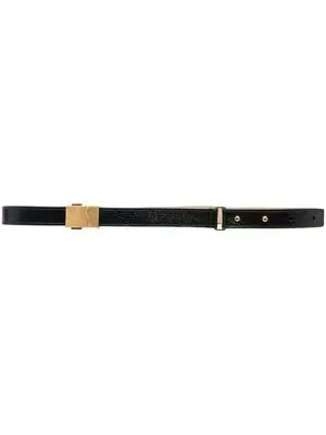 Thom Browne Engraved Logo Belt - Black