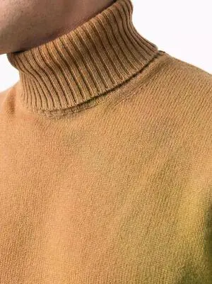 DELL'OGLIO Roll-neck Knitted Jumper - Brown