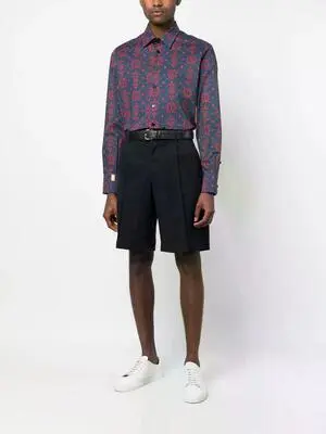 BILLIONAIRE Abstract Pattern Print Cotton Shirt