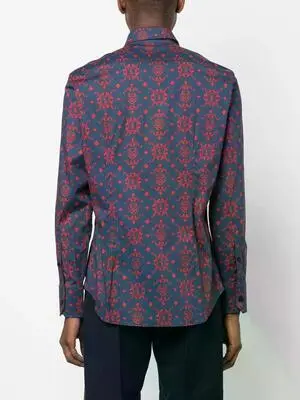 BILLIONAIRE Abstract Pattern Print Cotton Shirt
