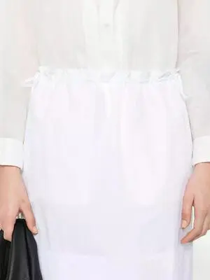 TOTEME Drawstring-waist Skirt - White