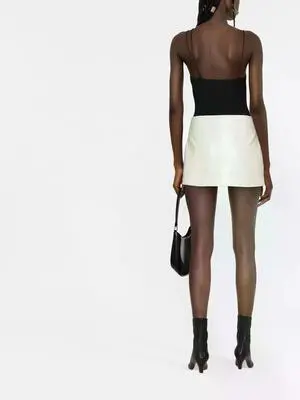 COURREGES Swallow Vinyl Mini Skirt