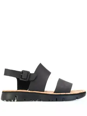 Camper Oruga Slingback Leather Sandals - Black