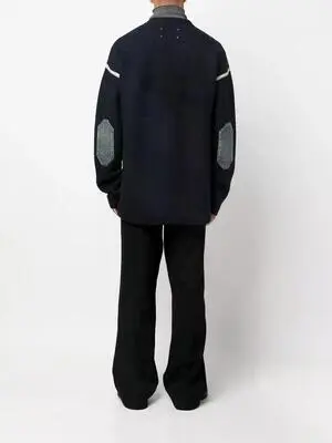 MAISON MARGIELA V-neck Cardigan With Contrast Elbow Patches