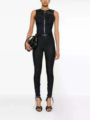 MITILIANE COUTURE Leather-insert Leggings