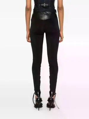 MITILIANE COUTURE Leather-insert Leggings