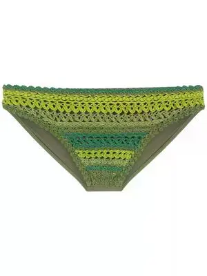 AMIR SLAMA Crochet Swim Briefs - Green