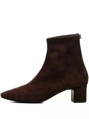 POCHE PARIS Suede Ankle Boots - Brown