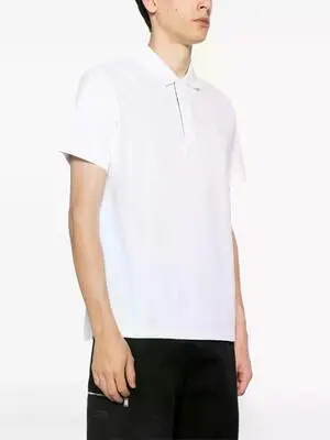 Burberry Logo-embroidered Polo Shirt - White