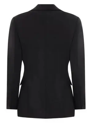 Roberto Cavalli Single-breasted Cady-texture Blazer - Black