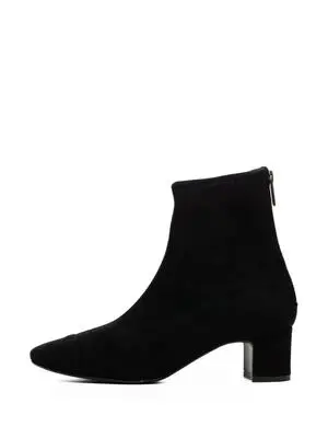 POCHE PARIS Suede Ankle Boots - Black