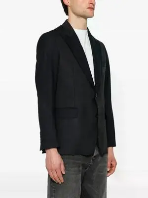 ERALDO Frayed Pinstriped Wool Blazer