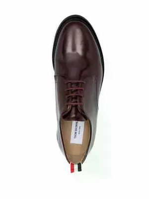 Thom Browne Leather Derby Shoes - Red
