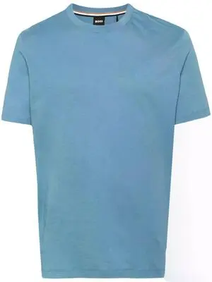 BOSS Raised-logo Cotton T-shirt - Blue